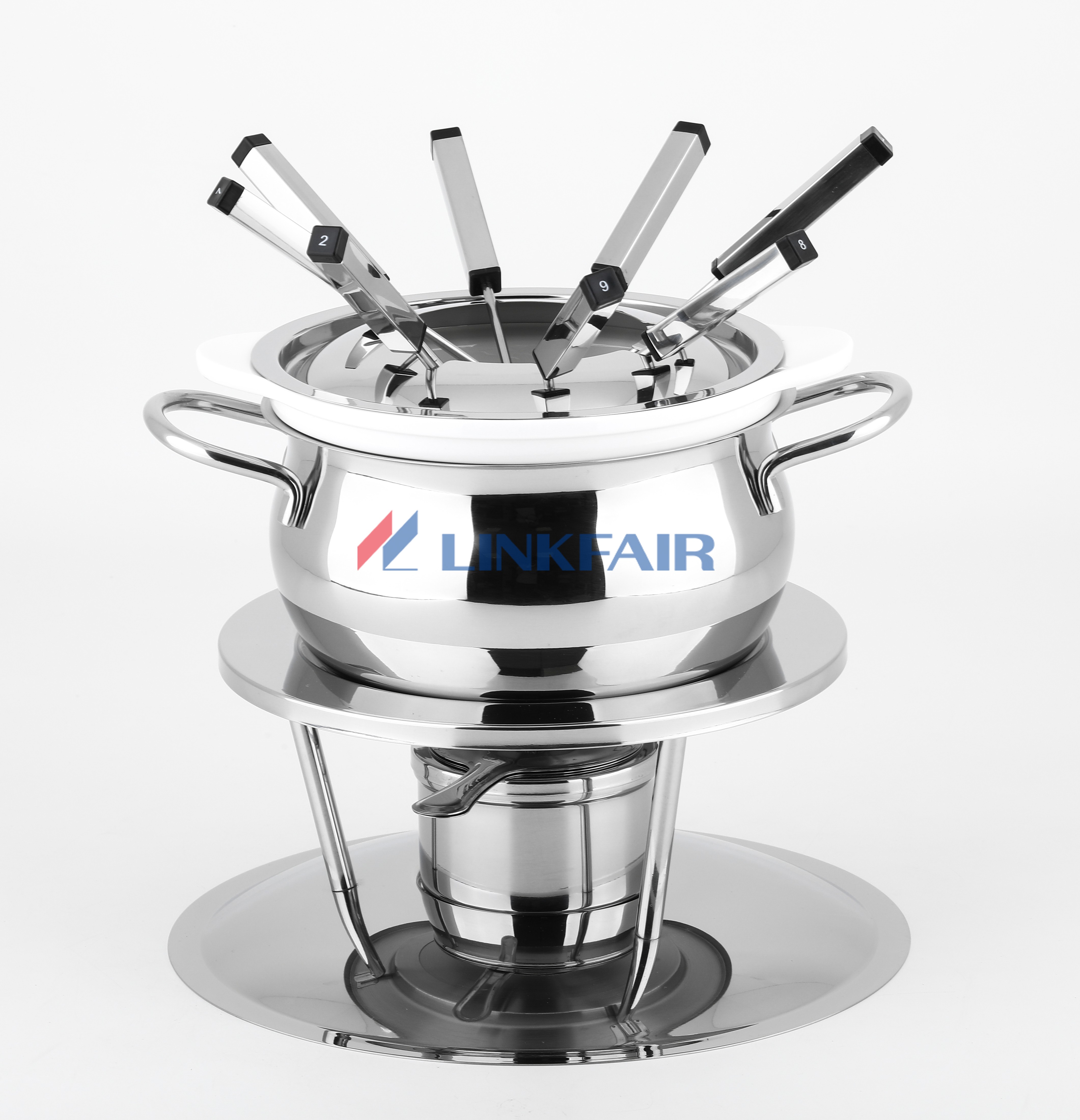 2.5QT fondue set with fork